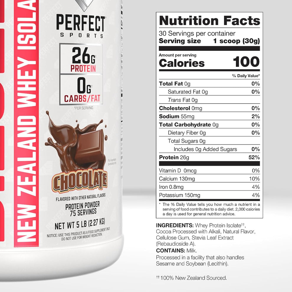 Perfect Sports DIESEL New Zealand Grassfed Whey Protein Isolate 5 lbs ...