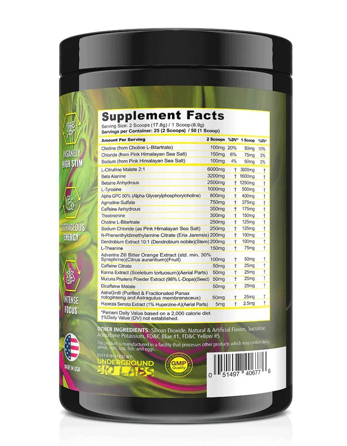 Panda RAMPAGE - Limited Edition Pre Workout (Goblin Juice) – Mann Nutrition
