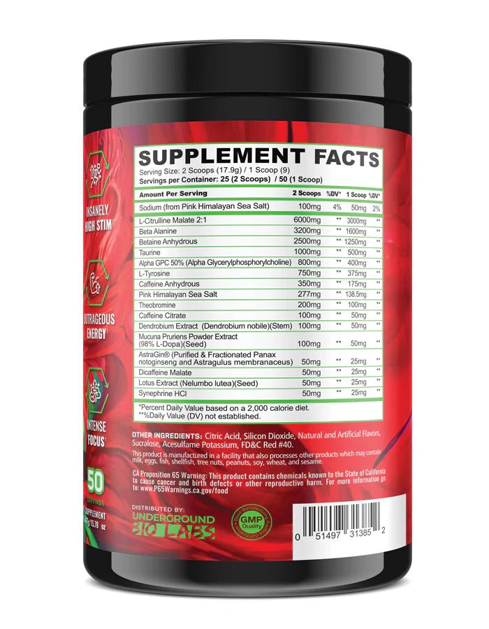 Panda Supps RAMPAGE - EXTREME PRE-WORKOUT – Mann Nutrition